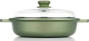 Risoli DR GREEN / Kastrol s poklicí / 28 cm / 3 l / litý hliník