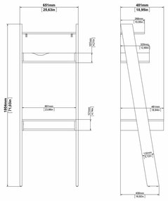 Tvilum Psací stůl Retro 389 bílá/dub sonoma