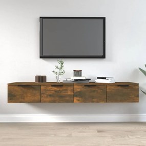 Nástěnné skříňky 2 ks kouřový dub 68x30x20 cm kompozitní dřevo 3115897