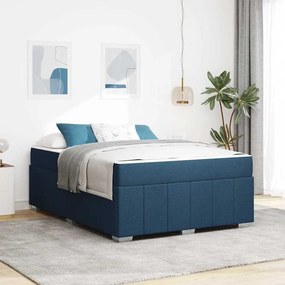 Rám postele s matrací Modrá 160 x 200 cm textil 3398299