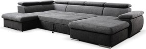 Sedací souprava COOL II | 220x343x191 cm | rozkládací + 2x úložný prostor | PRAVÁ | lounge 18 světle šedá