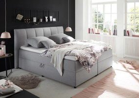 XXXLutz POSTEL BOXSPRING, 180/200 cm, šedá MID.YOU - Manželské postele - 002220016608
