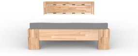 Masivní postel WIEN - Solwo Design Dřevo a odstín oleje: DUB Cink - Olej odstín DO205, Rozměr spací plochy: 180x200