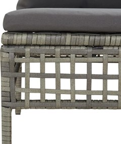vidaXL 5dílná zahradní sedací souprava s poduškami šedá polyratan [319666]