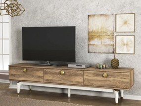 Hanah Home TV stolek Buse (TV Sehpası) - Walnut, Ořech, Bílá