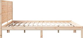 Prodloužený rám postele bez matrace 200 x 220 cm masivní dřevo 3309319