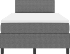 Postel s boxspringem s čelo Světle šedá a bílá 120 x 190 cm 3337503