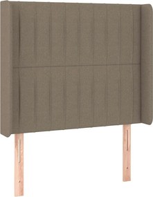Čelo postele typu ušák taupe 103x16x118/128 cm textil 3119812