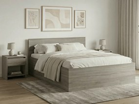 Postel SOFIA 180 x 200 cm, dub lanýž Matrace: Matrace Coco Maxi 20 cm, Rošt: S laťkovým roštem