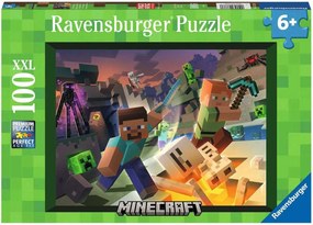 RAVENSBURGER Puzzle XXL Monstra z Minecraftu 100 dílků 49x36cm skládačka 2413333