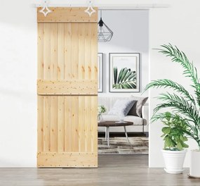 vidaXL Posuvné dveře s kováním 80 x 210 cm masivní borové dřevo [3203180]