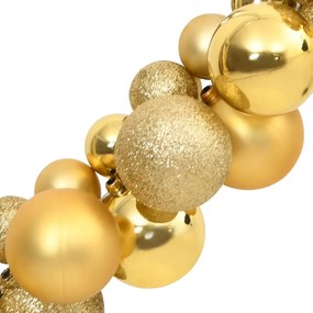 Vánoční girlanda s koulemi zlatá 175 cm polystyren - Default Title