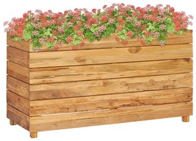 Vyvýšený záhon 100x40x55 cm recyklované teakové dřevo a ocel,  47425