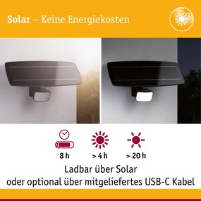 P 95706 Solární reflektor Smart Home Zigbee 3.0 Flotas Zigbee IP65 3000K antracit - PAULMANN