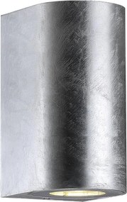NOR 49721031 Venkovní nástěnné svítidlo Canto Maxi 2 2x28W GU10 galvanizovaná ocel čirá - NORDLUX