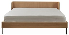 Dvoulůžková postel v dekoru dubu 180x200 cm v přírodní barvě Wrap – Bonami Selection