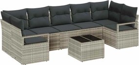 Set pohovek 8 ks 7-Počet míst Světlá šedá a tmavá šedá 3346302