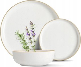 Komplet Magda Gessler Jídelní Servis Porcelánové Talíře 18el 6 Osob Bílý