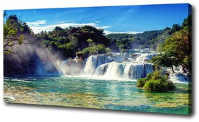 Wallmuralia Foto obraz na plátně do obýváku Vodopády Krka 100x50