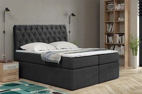 Eka Kontinentální čalouněná postel Luxurious - Cassablanca (120x200 cm) Barva látky Trinity: (2315) Tmavá šedá