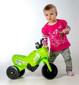 TEDDIES Odrážedlo Enduro Yupee zelené / Plast / výška sedadla 26 cm /
