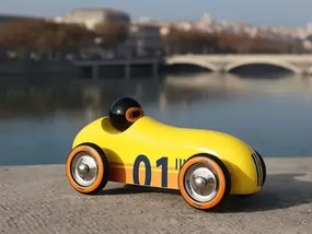 Vilac Dřevěné auto Old Sport Compet žlutá