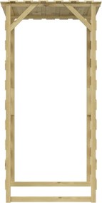 Pergoly se střechou 3 ks 100x90x200 cm impregnovaná borovice 3096649