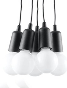Sollux Lighting Závěsné svítidlo DIEGO 5 černé