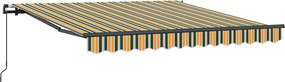Stahovací markýza Zelená a žlutá 300 x 250 cm 3330163