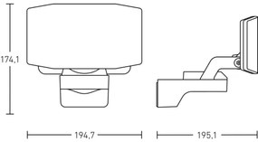 Steinel 090005 - LED Reflektor LED/13,6W/230V 3000K IP54 bílá