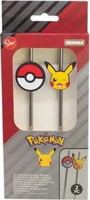 STOR Sada brček Pokémon: Metal Meltdown / Brčko / 2 ks / Nerezová ocel