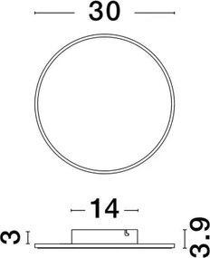 Nástěnné LED svítidlo NOVA LUCE NEVO 20,5W 3000K 9248158