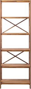 Regál z dubového dřeva v přírodní barvě 70x198 cm X-Shelf – Unique Furniture