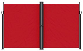 Zatahovací boční markýza červená 200 x 1 000 cm