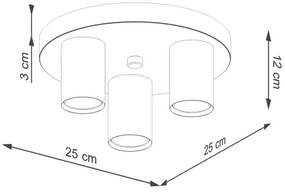 Sollux SL.1464 - Bodové svítidlo LAGOS 3xGU10/10W/230V bílá