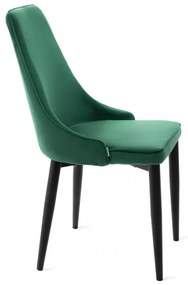 Jídelní židle LOUIS RIBBON sametová zelená 848921