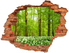 Wallmuralia Nálepka fototapeta 3D výhled Květiny v lesem 90x70 cm