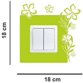 Samolepka na vypínač - Květiny se stonkem - PopyDesign