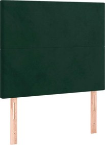 Box spring postel s matrací tmavě zelená 120 x 200 cm samet 3137716