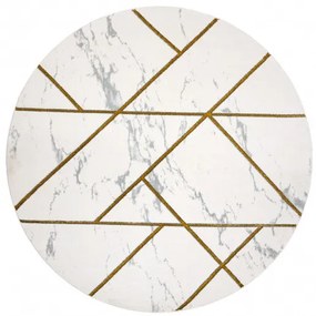 Hans Home | Kusový koberec Emerald geometric 1012 cream and gold kruh - 160x160 (průměr) kruh