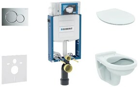 Geberit Kombifix - Set předstěnové instalace, klozet Alpha se sedátkem, tlačítko Sigma01, lesklý chrom 110.302.00.5 ND2