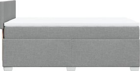 Box spring postel s matrací světle šedý 100 x 200 cm textil 3285792