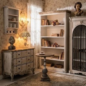 Béžová antik nástěnná kovová lampa Anelli - 40*18*70 cm E14/ 2*25W
