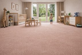 Vorwerk, Metrážový koberec Bingo 1P14 růžový, na míru, šíře 4m, růžová, filc, chodba / předsíň
