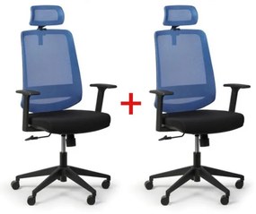 Kancelářská židle RICH 1+1 ZDARMA, modrá