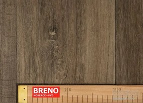 Breno PVC PURETEX Lime Oak 661D – tmavé dřevo, šíře 400 cm