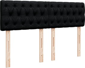 Box spring postel s matrací černá 160x200 cm textil 3287128