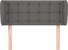 Čelo postele typu ušák šedá 83x23x78/88 cm umělá kůže 3117220