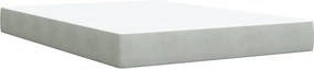 Box spring postel s matrací světle šedá 140x190 cm samet 3286318