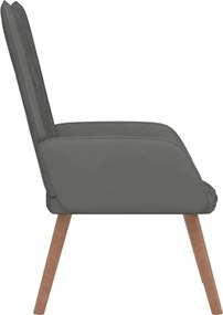 Relaxační křeslo tmavě šedé samet 327656